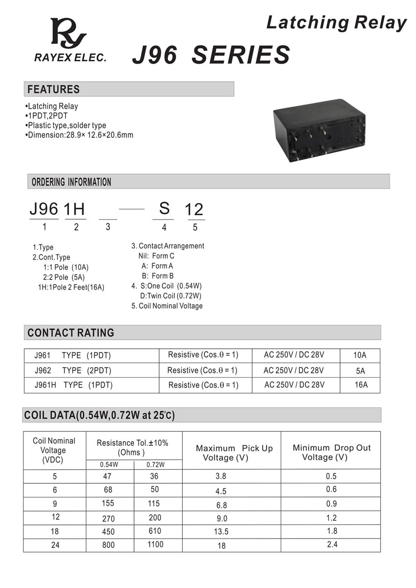 J96系列 - 瑞鎰電機股份有限公司